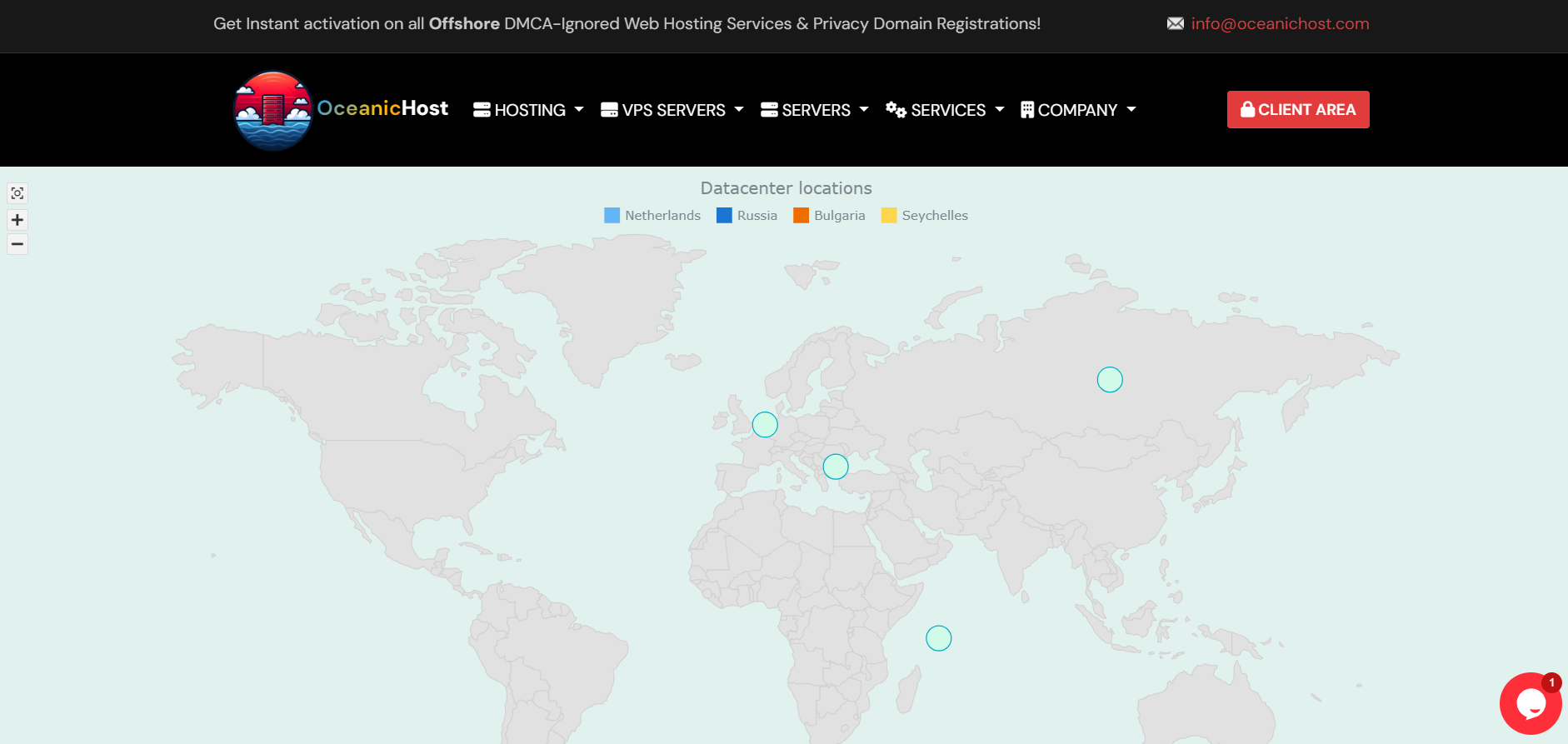Datacenter Locations - OceanicHost